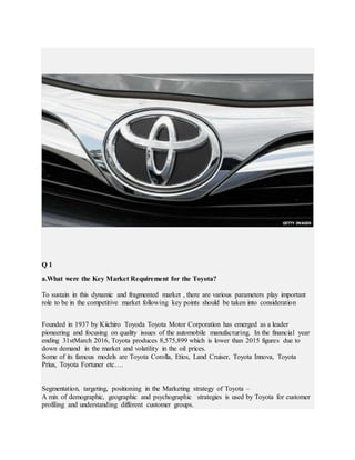 Case study toyota | DOCX