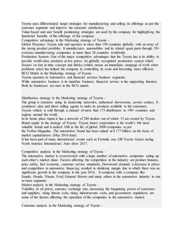 Case study toyota | PDF
