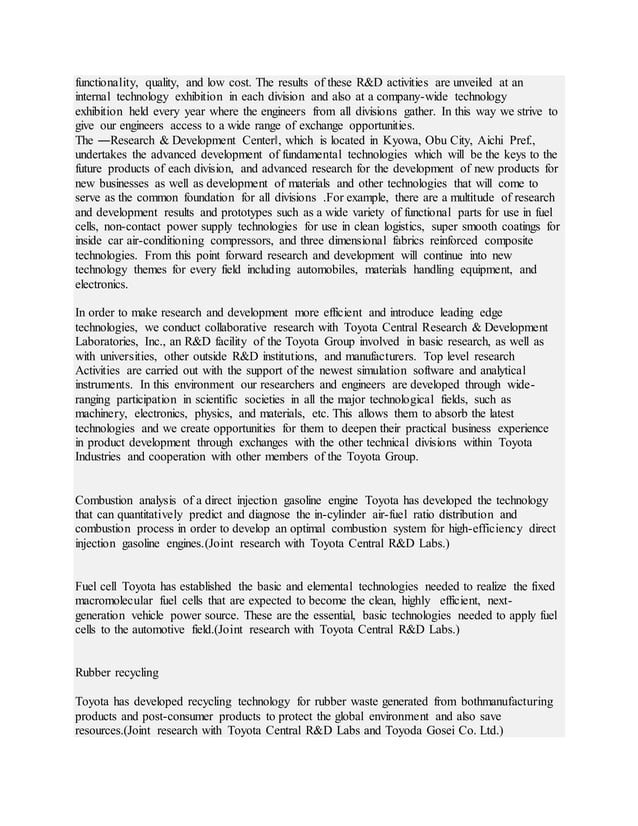 Case study toyota | PDF