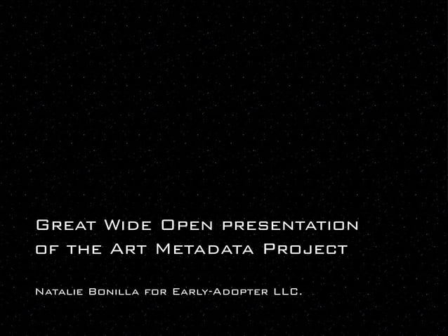 The Art Metadata Project | PPT