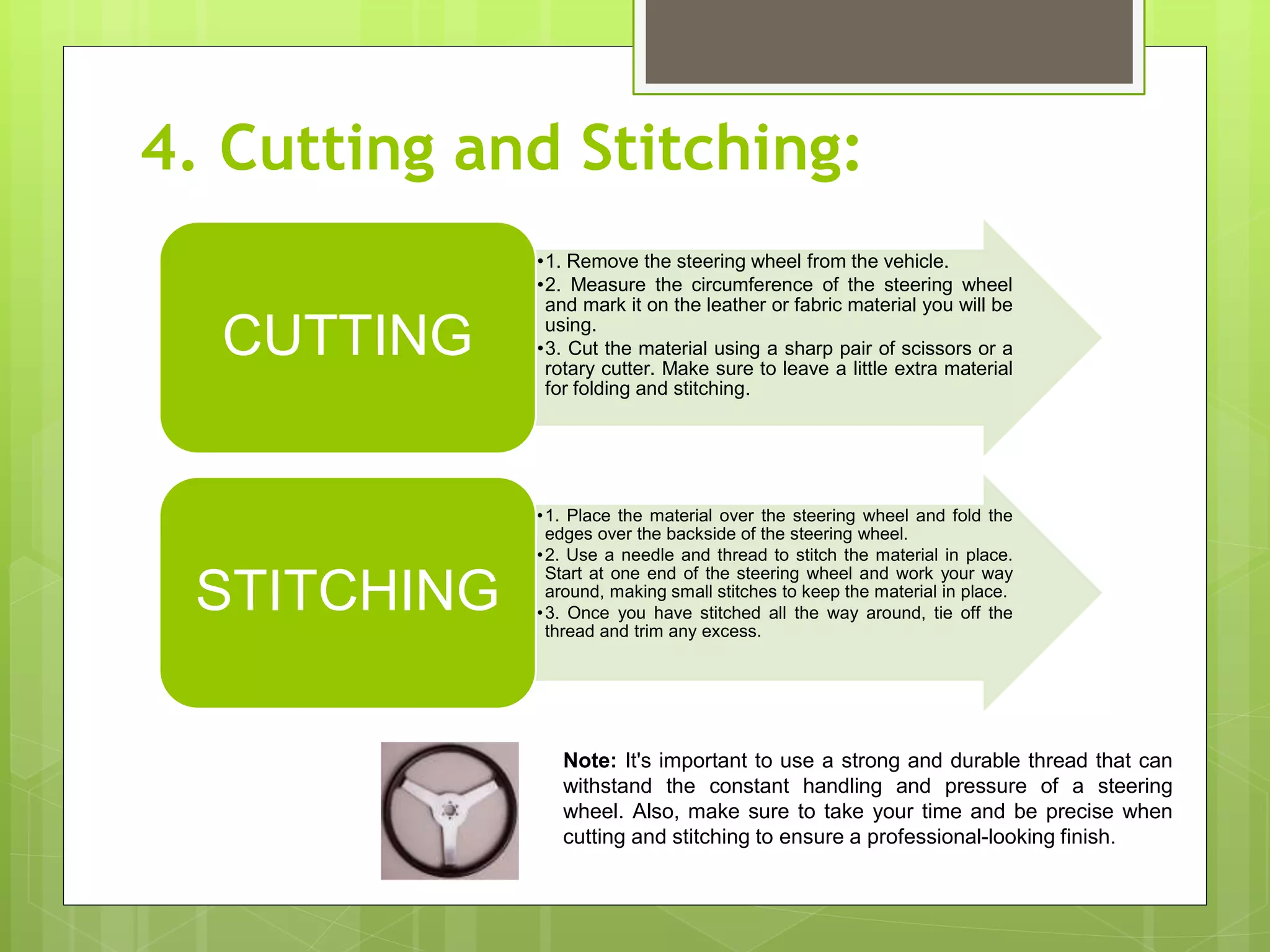 Manufacturing Process of Steering wheel | PPTX