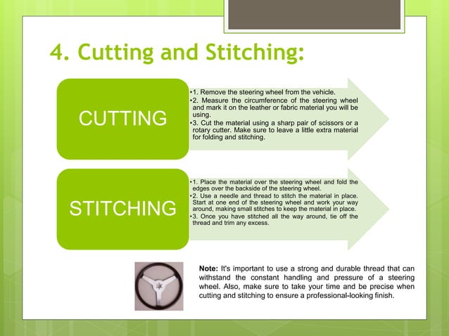 Manufacturing Process of Steering wheel | PPTX