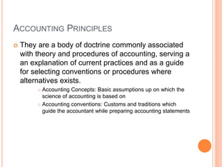 Accounting Principles, Concepts and Accounting Equation | PPTX