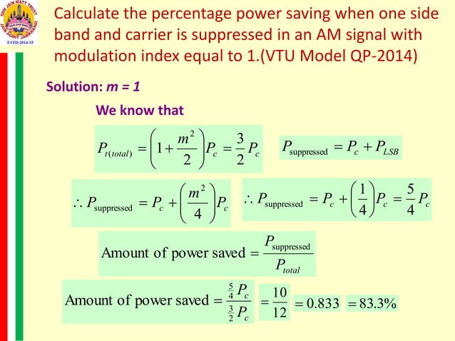 Numerical Problems on Ampitude Modulation | PDF