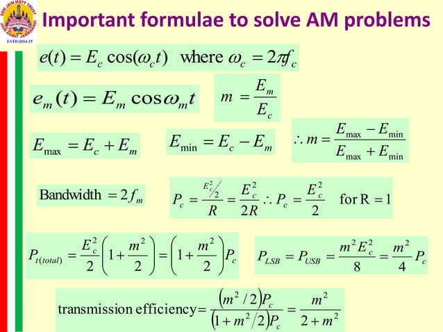 Numerical Problems on Ampitude Modulation | PDF
