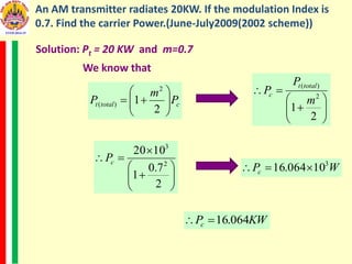 Numerical Problems on Ampitude Modulation | PDF
