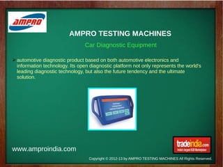 Ampro Testing Machines | PPT