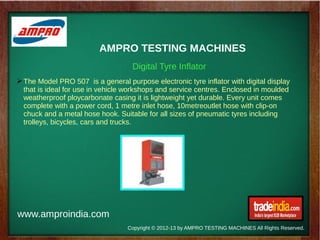 Ampro Testing Machines | PPT