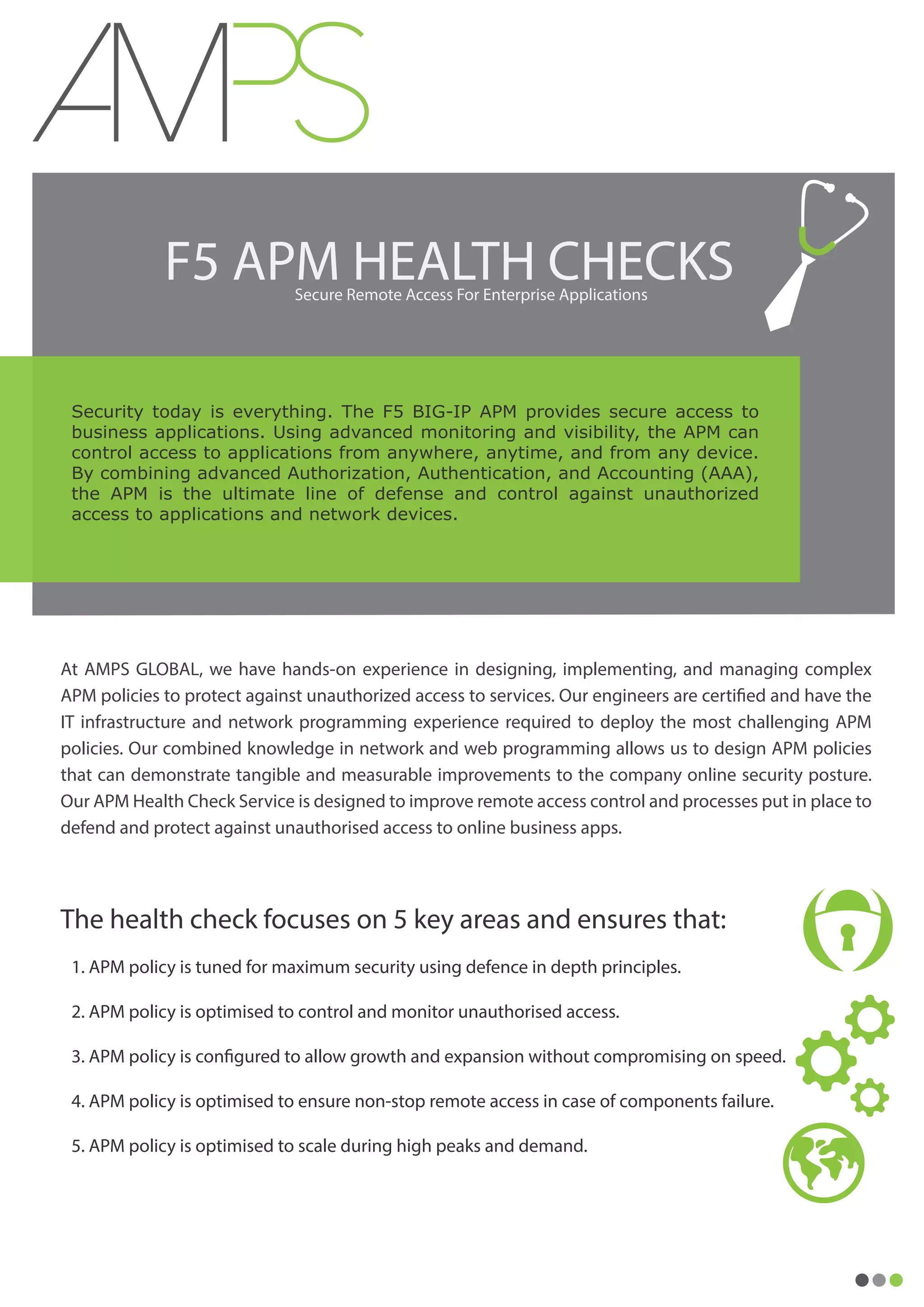 F5 APM HEALTH CHECKS | PDF