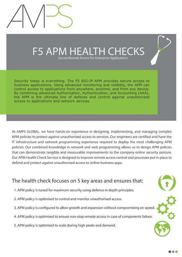 F5 APM HEALTH CHECKS