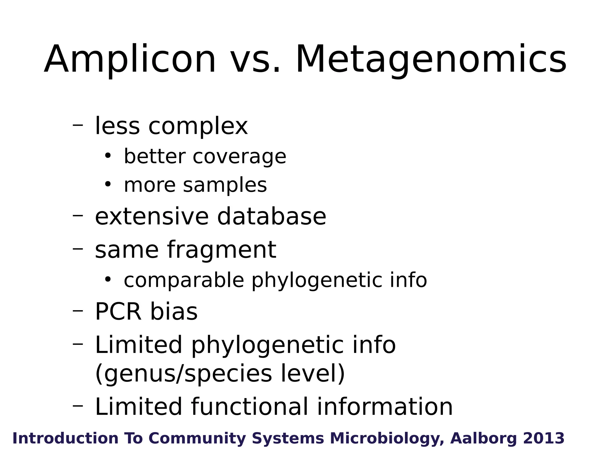 Amplicon Sequencing Introduction | PDF