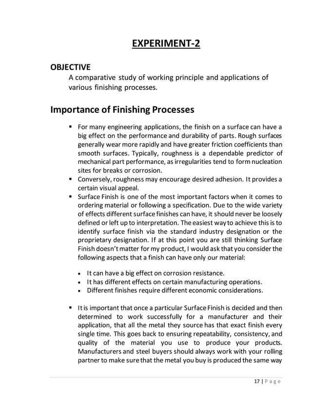 Advanced Material Process Techniques Exteriments | PDF