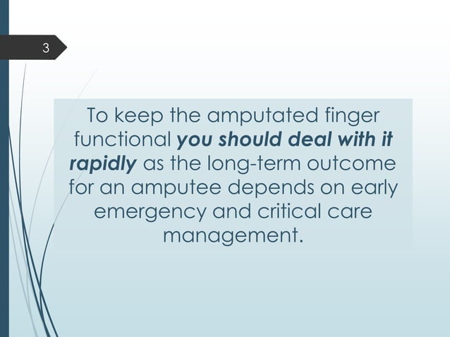 Amputated finger | PPTX