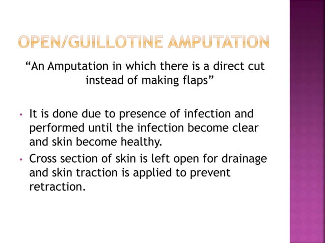 Amputation | PPTX | Death, Injury, or Military Conflict | Sensitive Topics