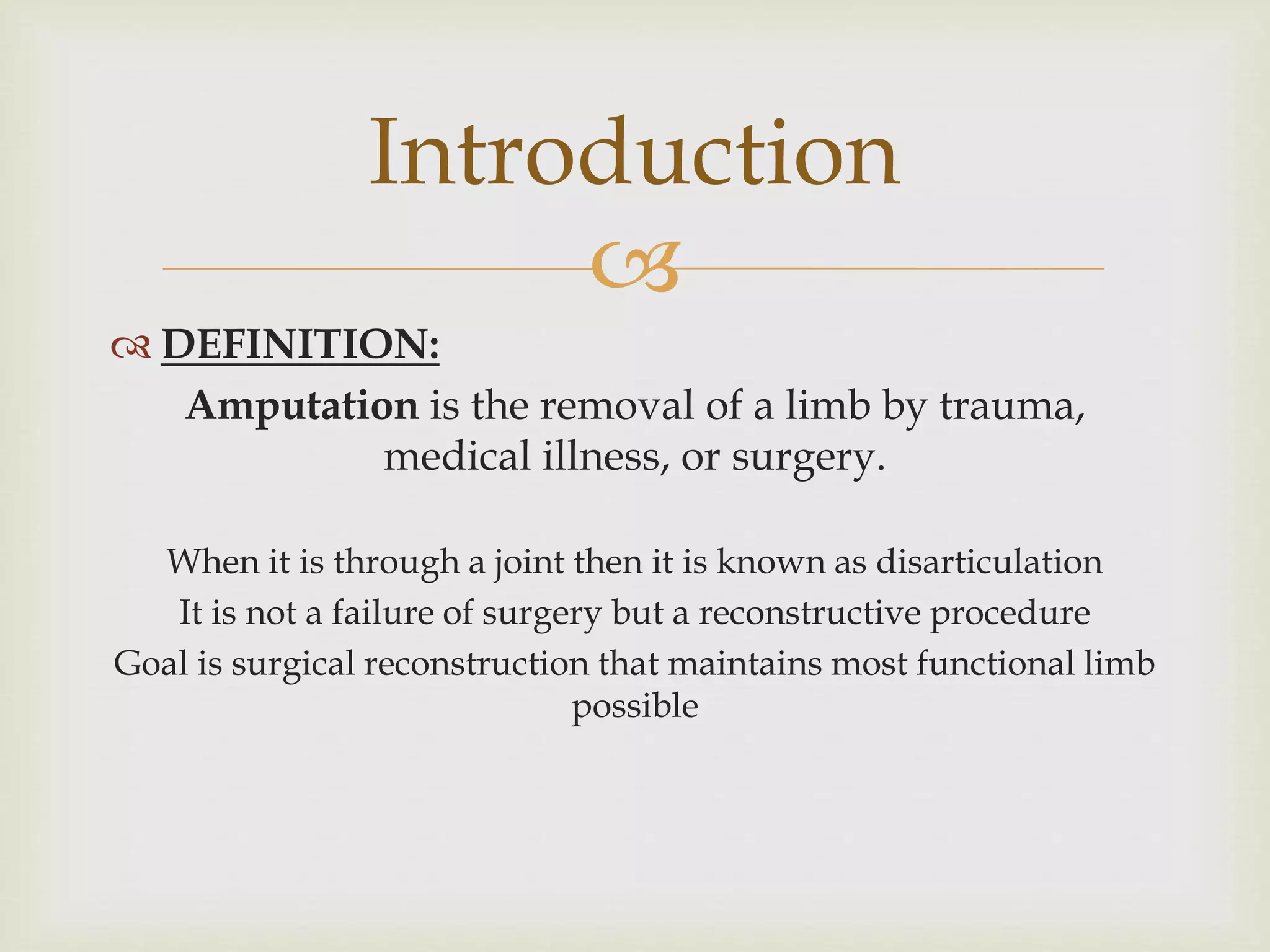 Amputation and role of an occupational therapist in amputee | PPTX