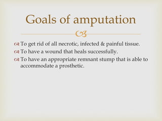 Amputation and role of an occupational therapist in amputee | PPTX