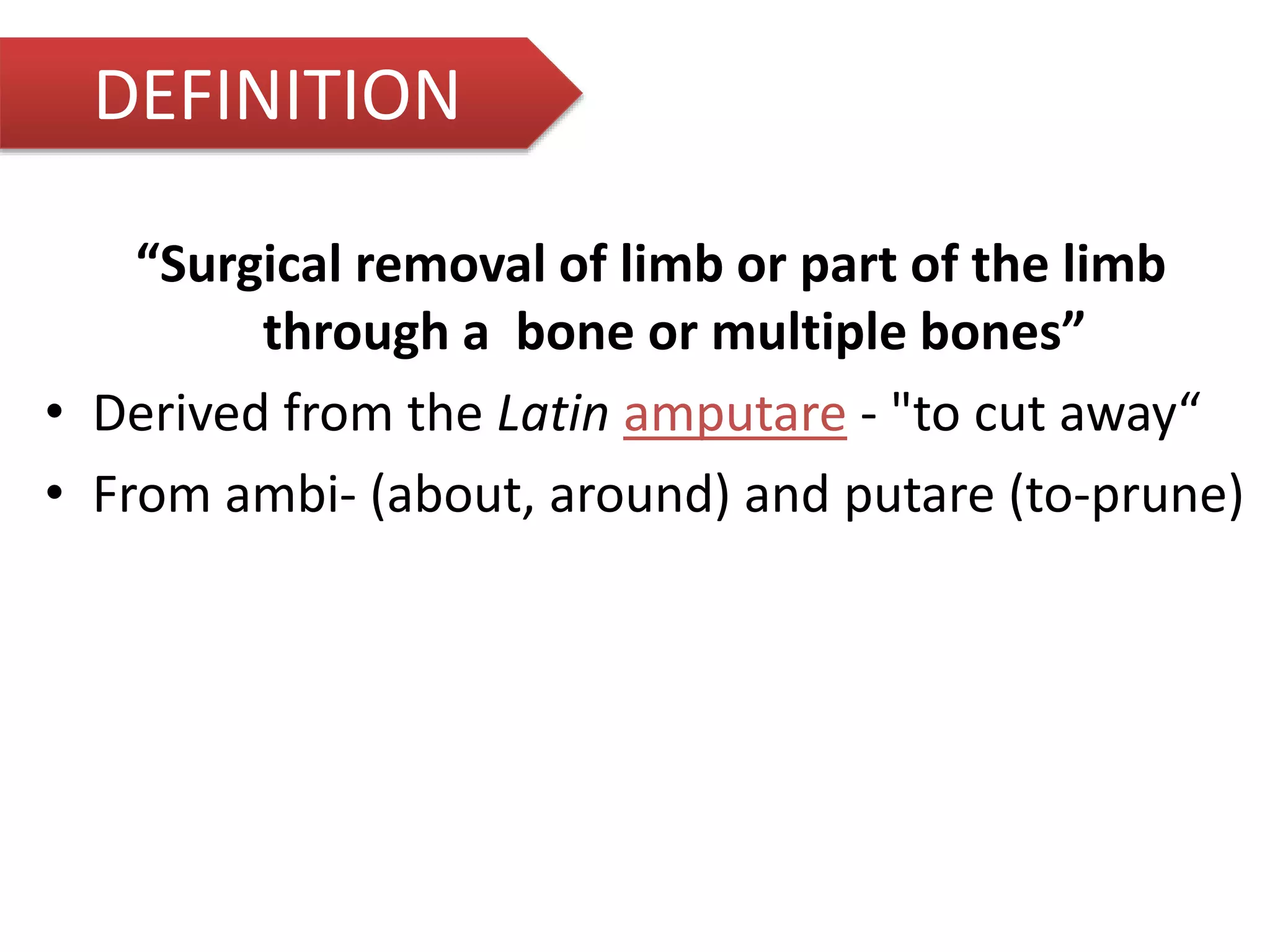 Amputation Orthopaedics | PPTX