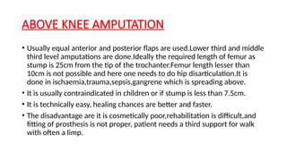 Types of knee,.leg,below kneeAMPUTATION.pptx