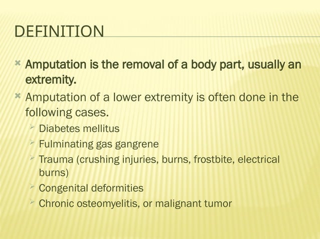 Amputation.pptx slide for nursing students | PPTX