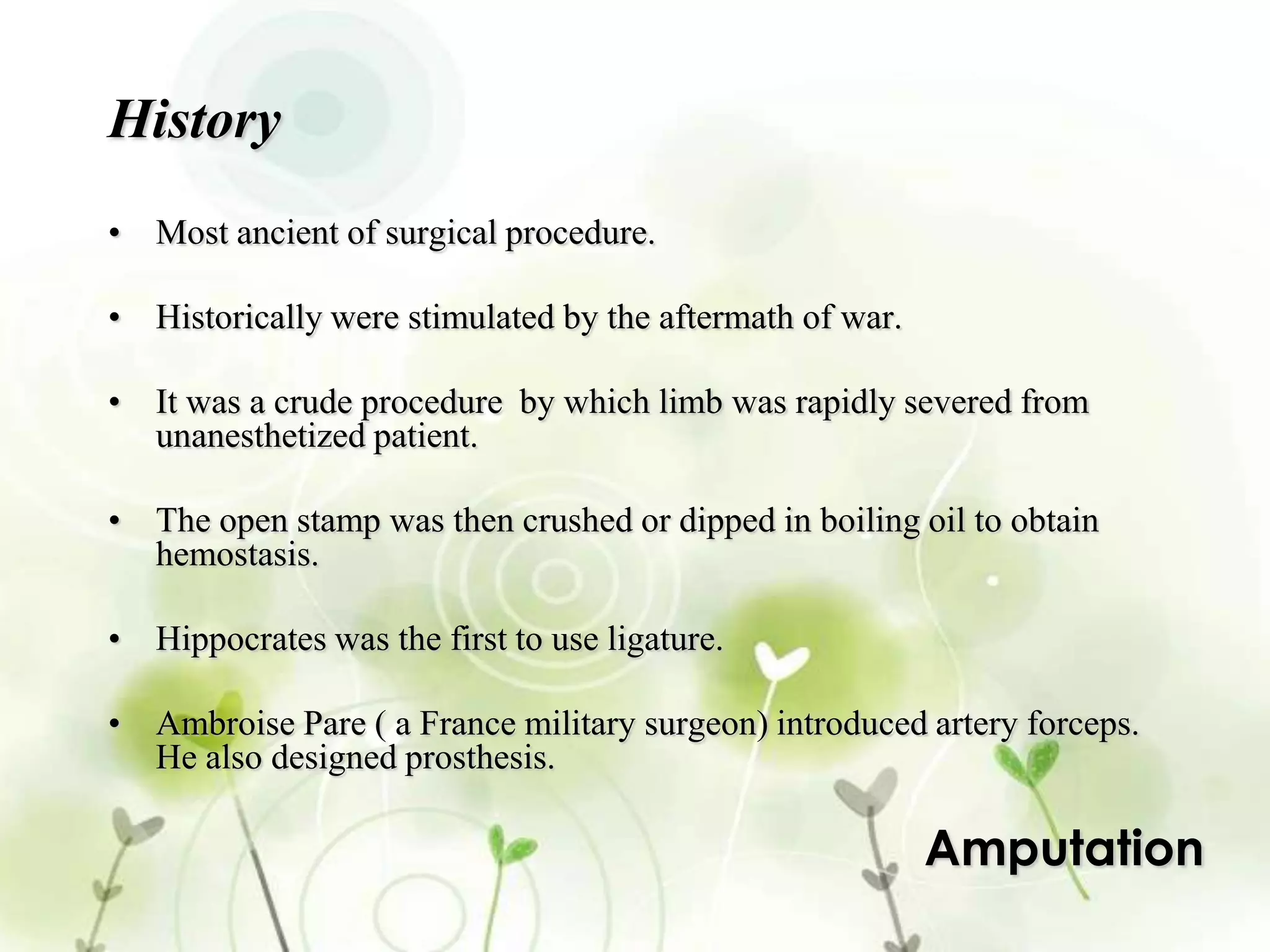 Amputation in Surgery | PPTX