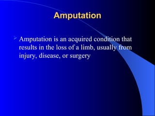 Amputation of the lower limb . | PPT