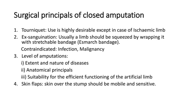 Amputation and Prosthesis | PPTX | First Aid | Injuries