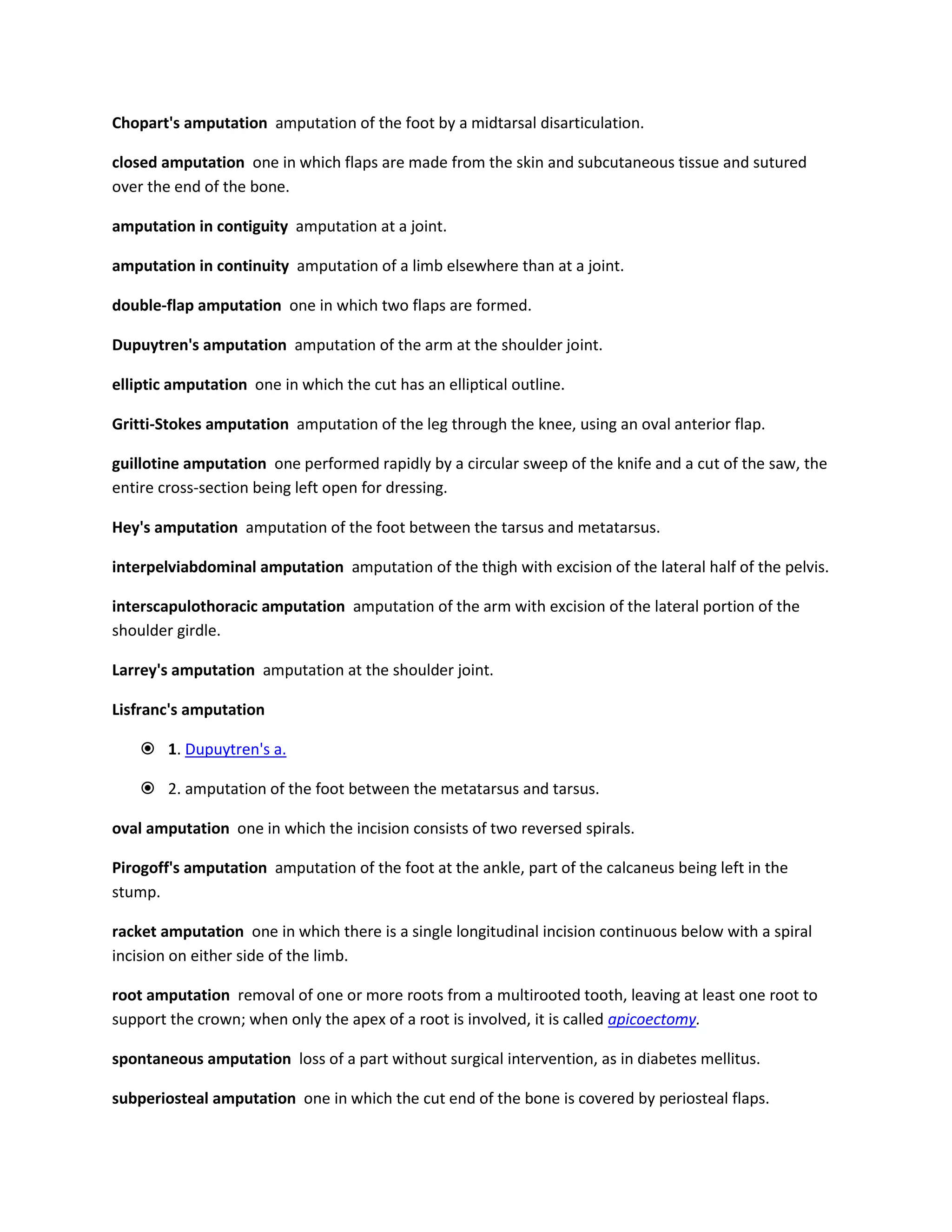 Amputation notes | DOCX