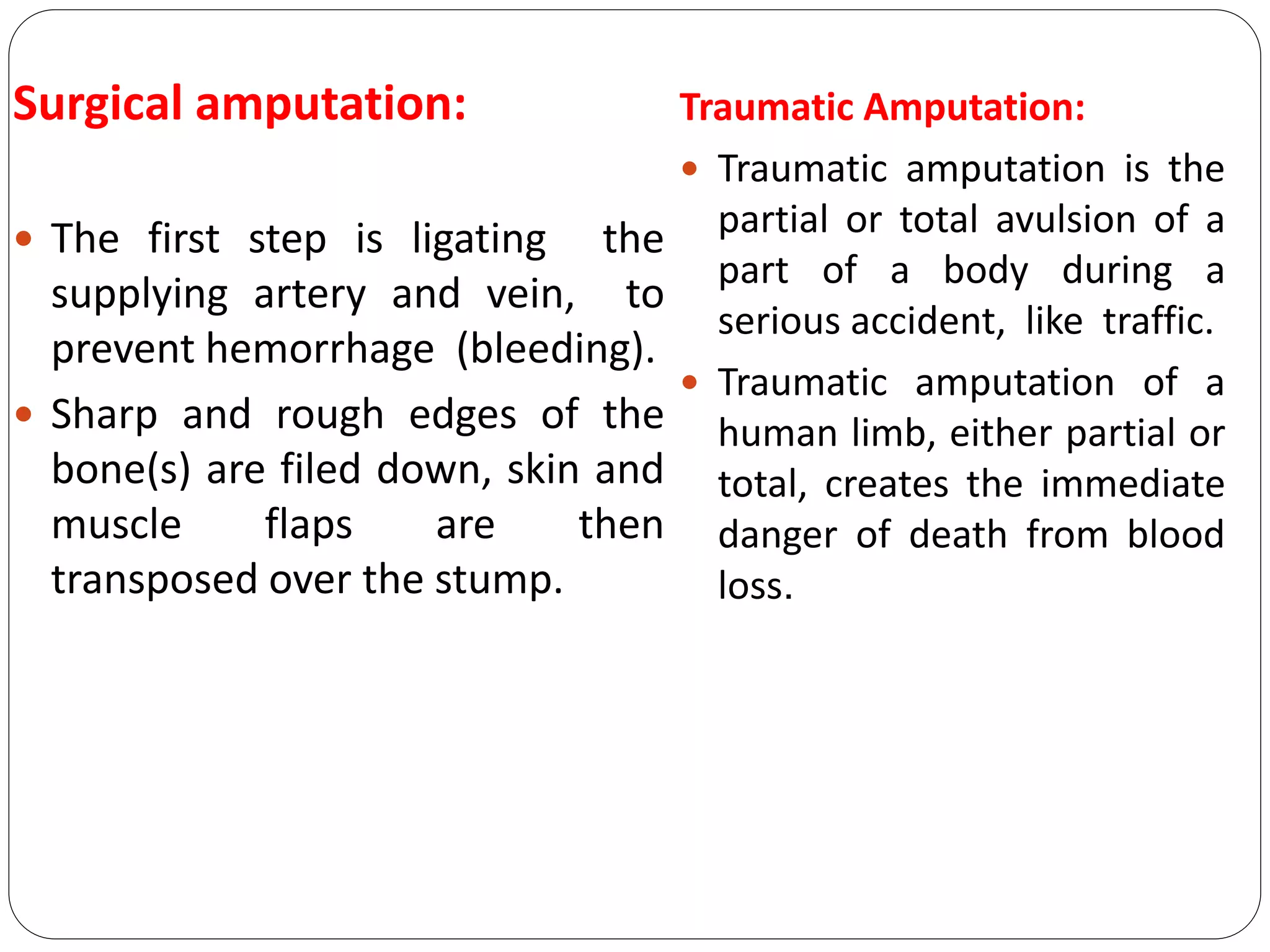 Amputation & prosthsis... | PPTX