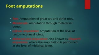 Amputations Types and management and Physiotherapy | PPTX