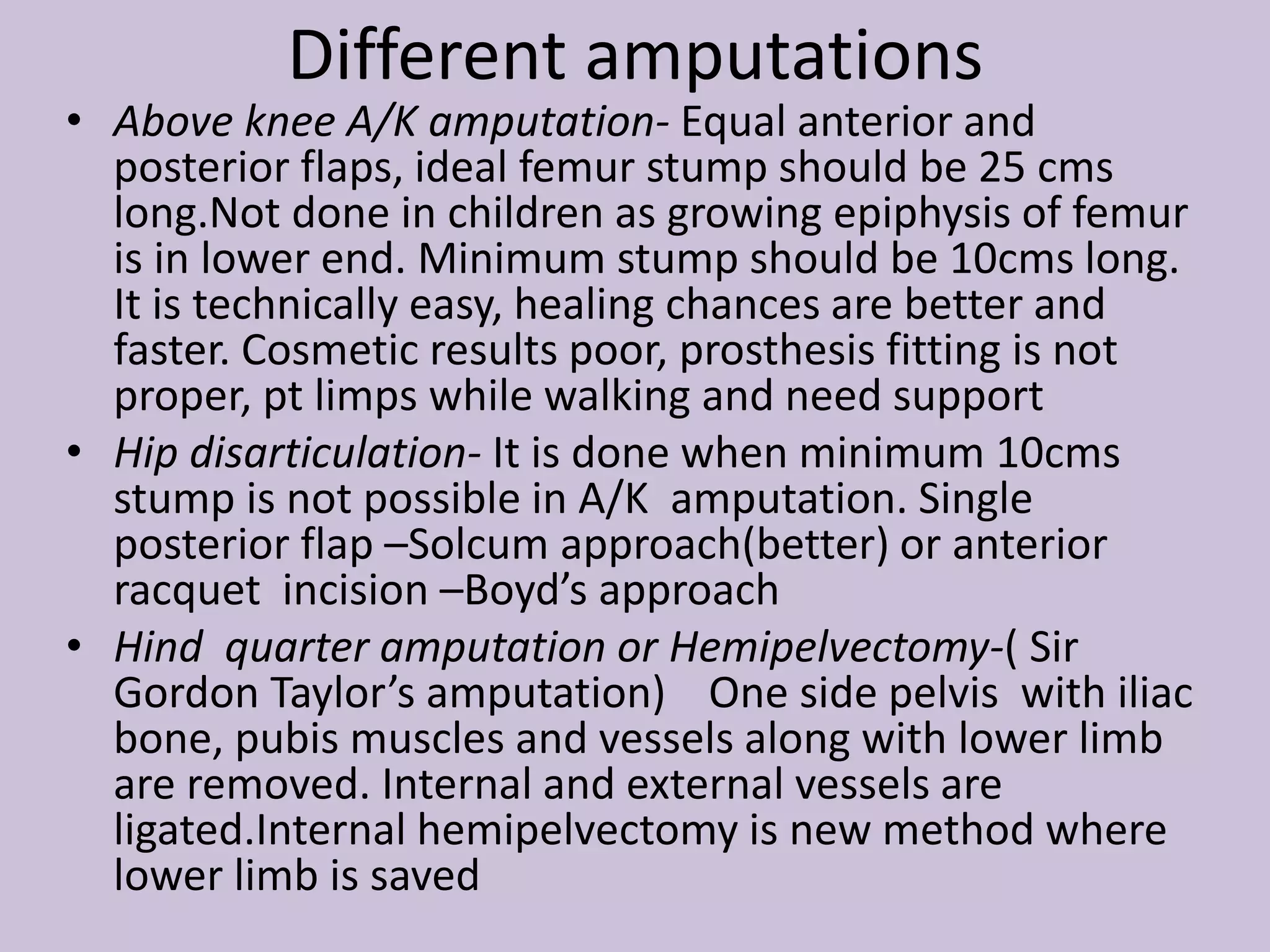 Amputations - A procedure no body wants or likes | PPTX