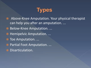 Amputations below knee | PPTX