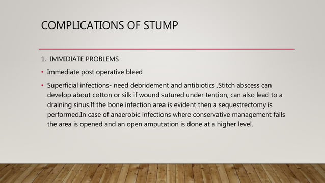 Amputation stump | PPTX | First Aid | Injuries