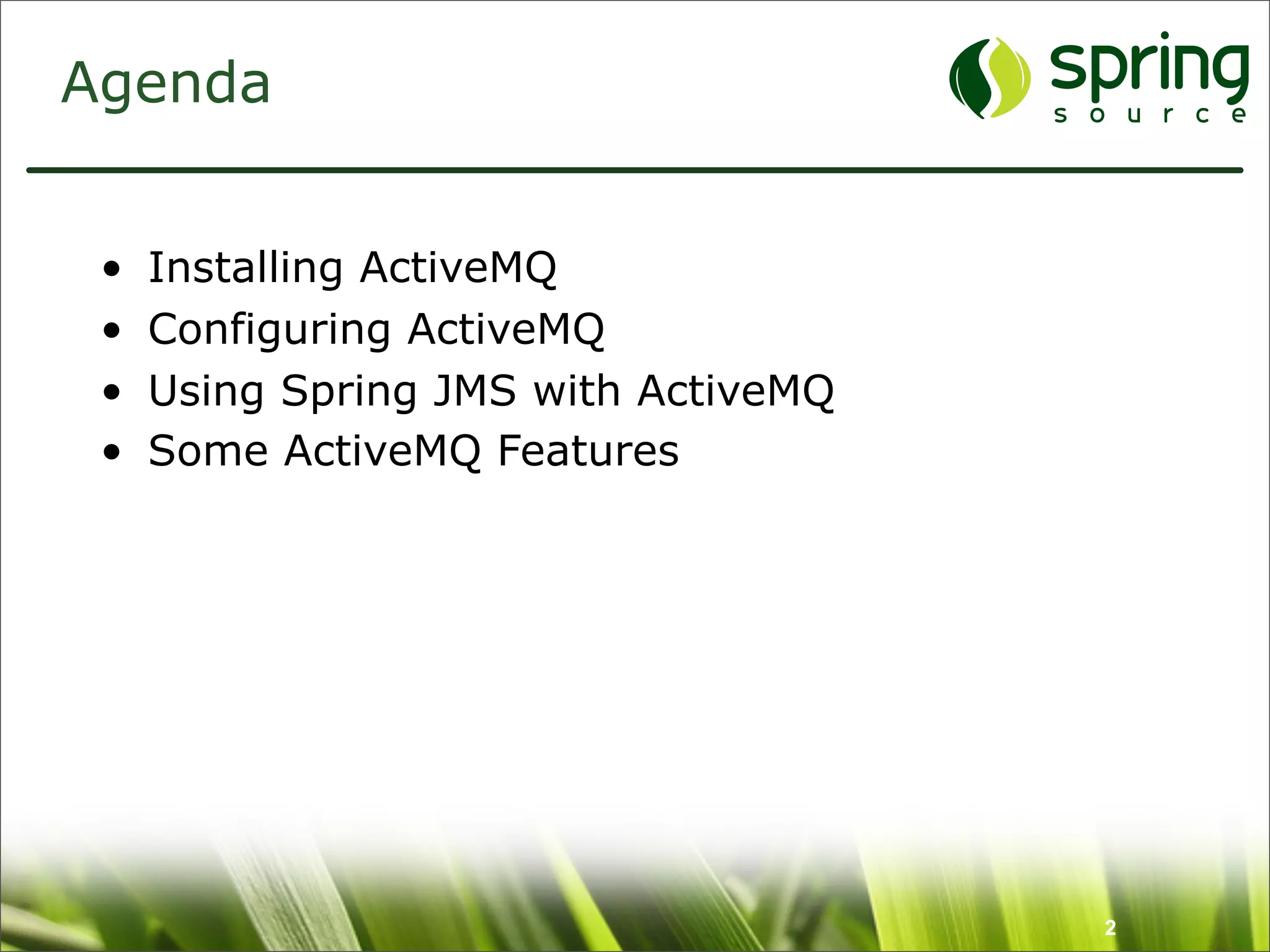 Enterprise Messaging With ActiveMQ and Spring JMS | PDF | Databases | Computer Software and ...