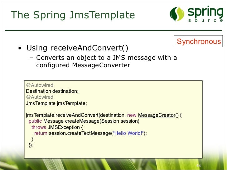 Enterprise Messaging With Activemq And Spring Jms