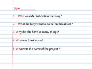 A Mr. Rubbish Mood | PPTX