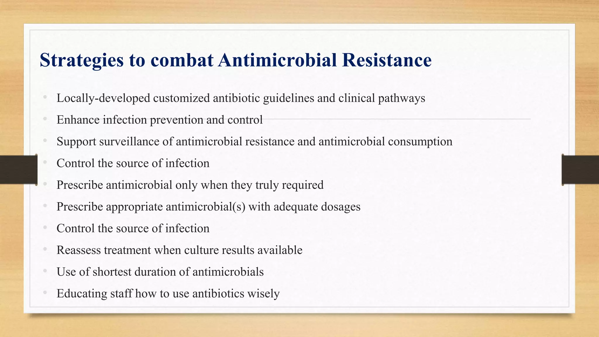 Anti-microbial Resistance | PPTX