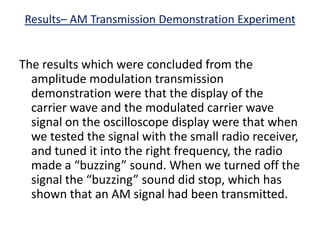 Am Radio Receiver And Amplifier Experiment And Am Transmission ...