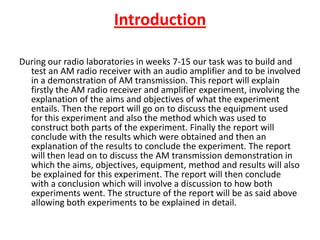Am Radio Receiver And Amplifier Experiment And Am Transmission ...