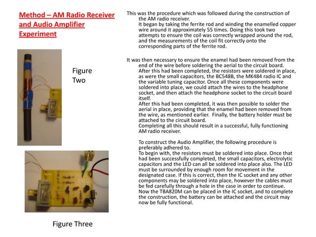 Am Radio Receiver And Amplifier Experiment And Am Transmission ...