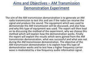 Am Radio Receiver And Amplifier Experiment And Am Transmission ...