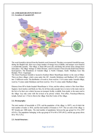 developing a sustainable livelihood for Amrakh Gram Panchayat | DOCX