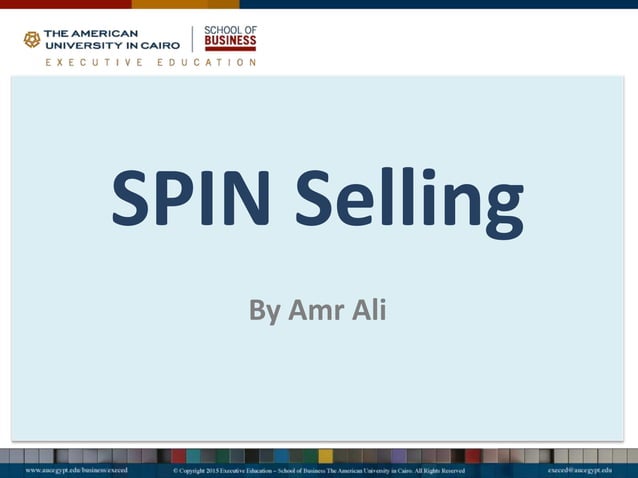 Amr Ali.SPIN selling | PPTX