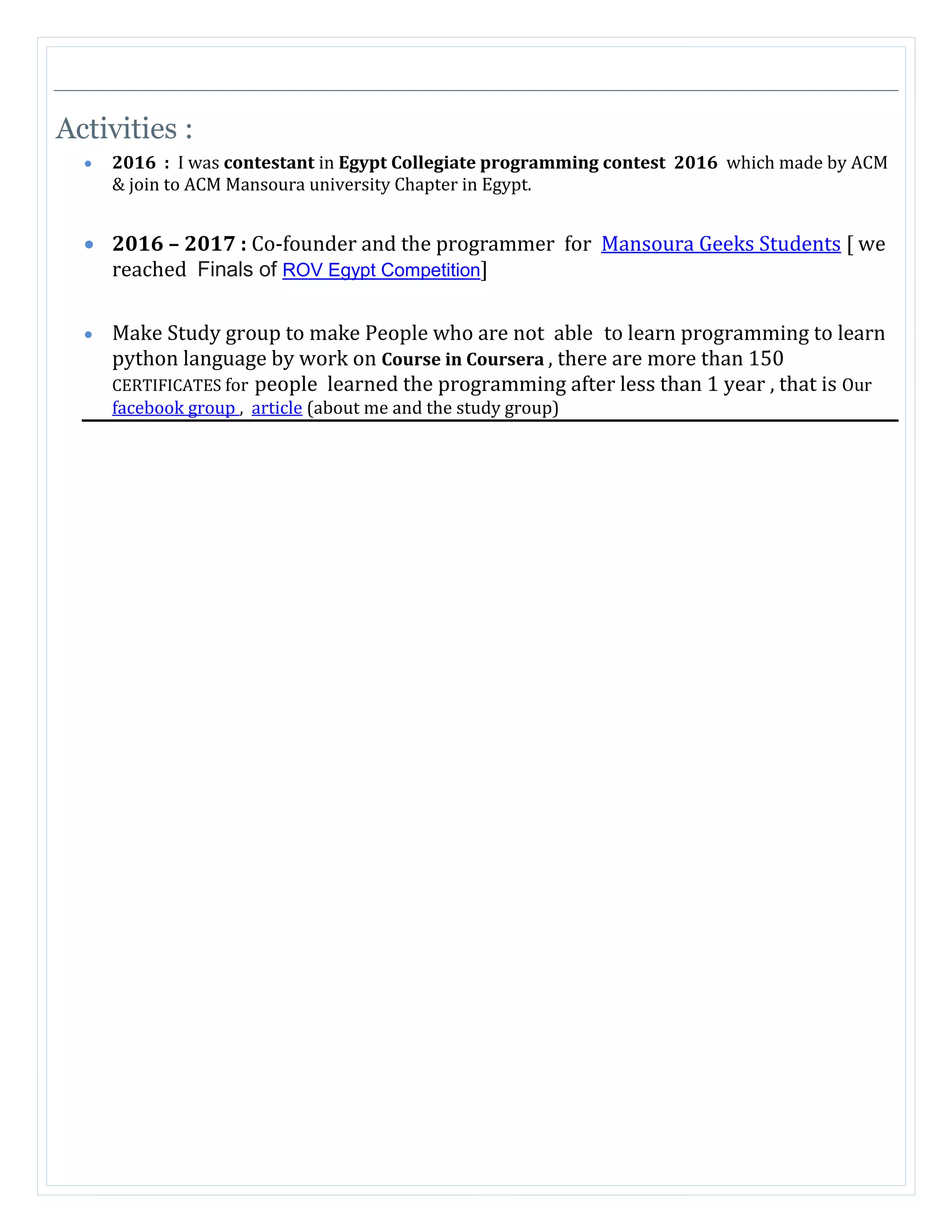 Amr Anwar resume | PDF