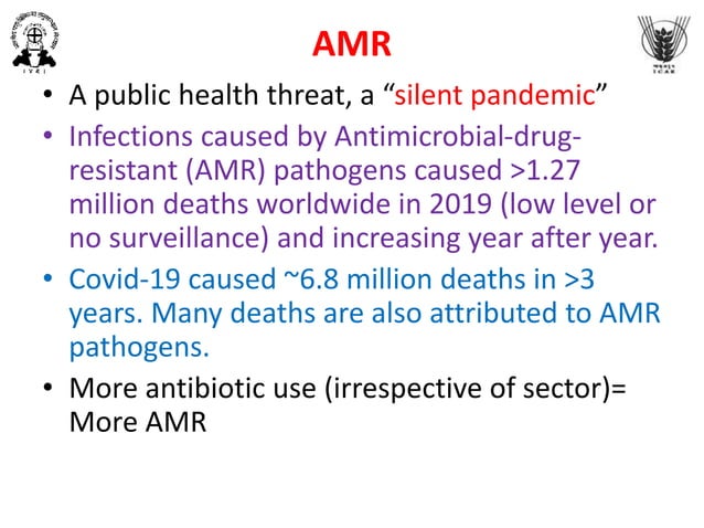 AMR challenges in human from animal foods- Facts and Myths.pptx ...