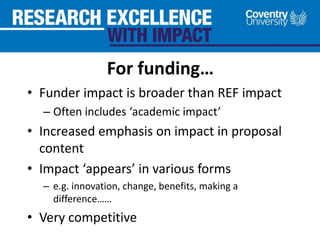 Research impact: the University perspective | PPTX