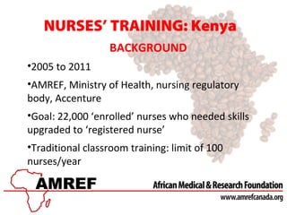 AMREF training health workers through eLearning slideshare | PPT