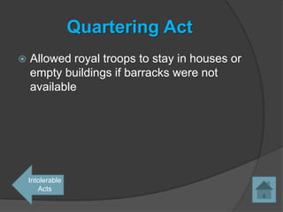 Causes for American Revolution | PPTX