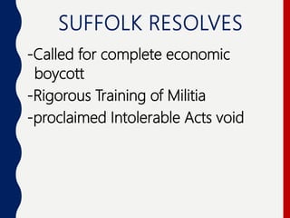 Causes of the American Revolution 1770-1774 | PPT