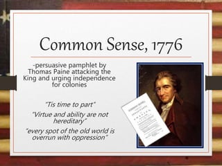 Causes of American Revolution 1774-1776 | PPT