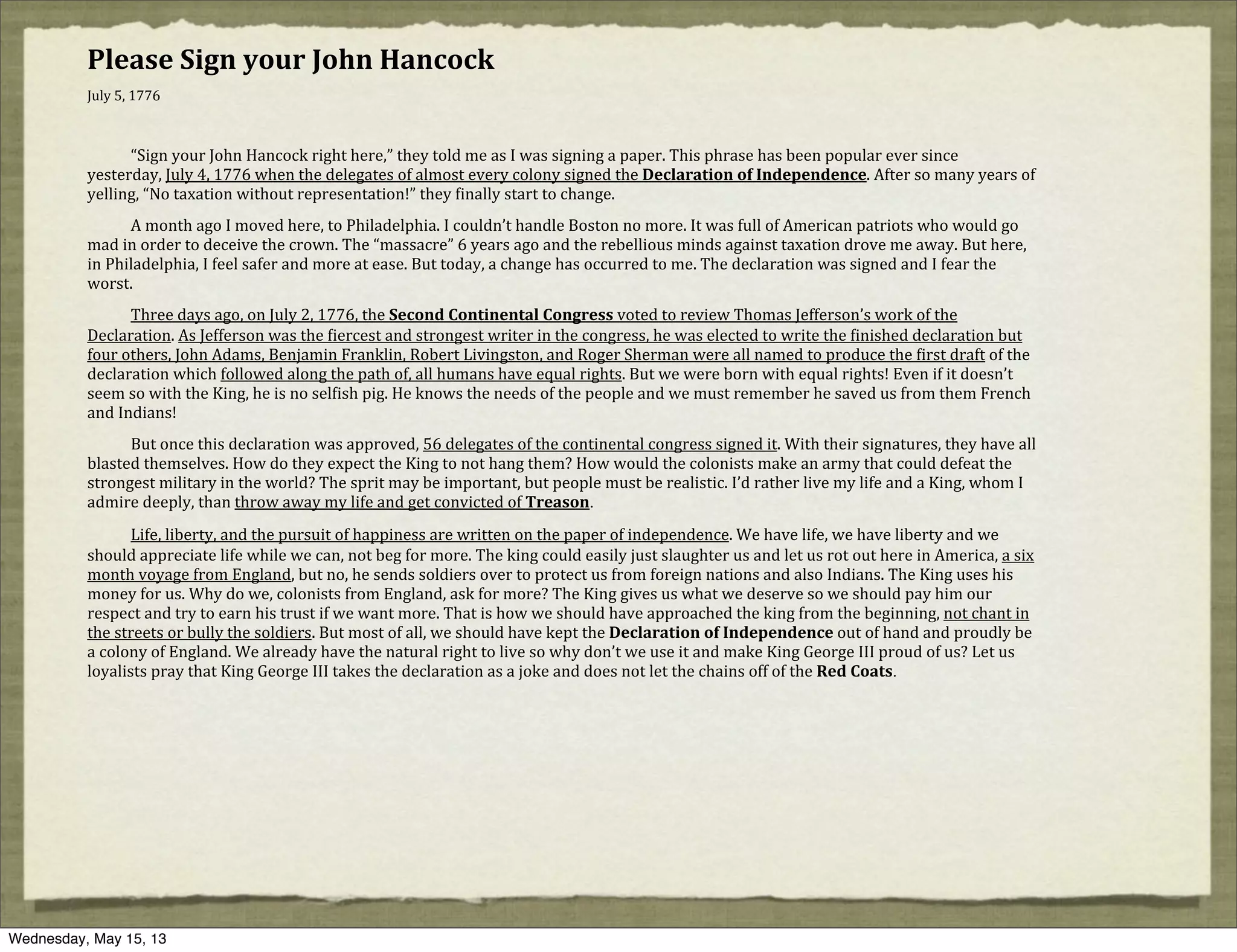 Amrev redo of writing | PPT | Free Download